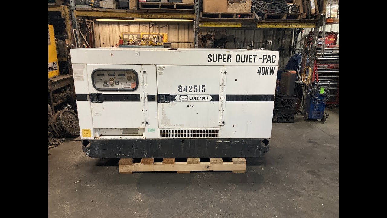 JOHN DEERE 4045D 40 KW GENERATOR TO4045D729286 4-06-24 - YouTube