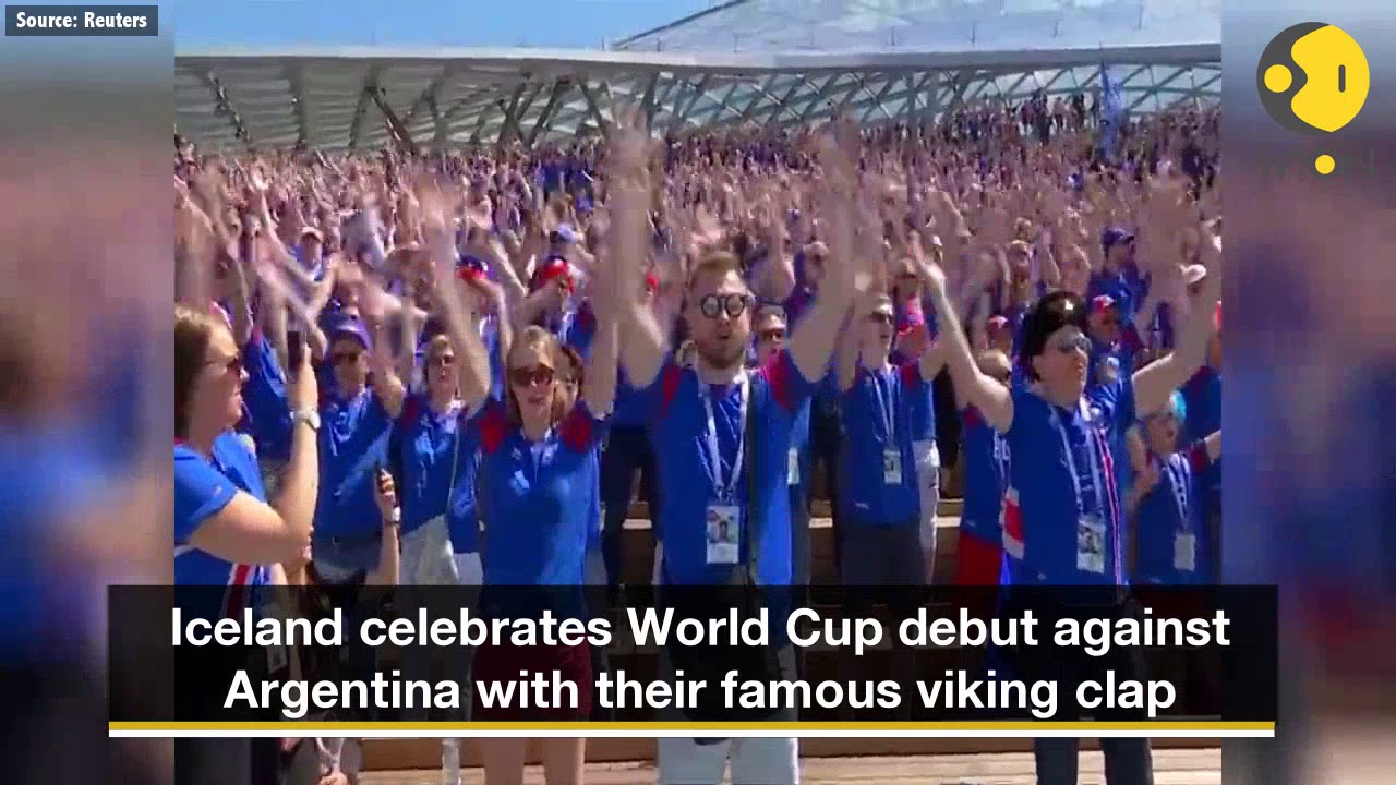 Iceland's famous 'viking clap' rocks Russia - YouTube
