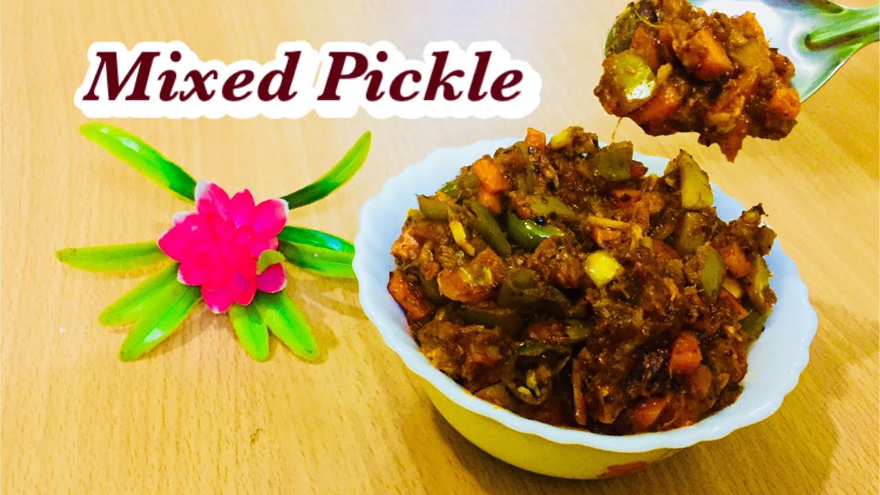 Mixed Pickle || Instant Mixed Vegetable Pickle - YouTube