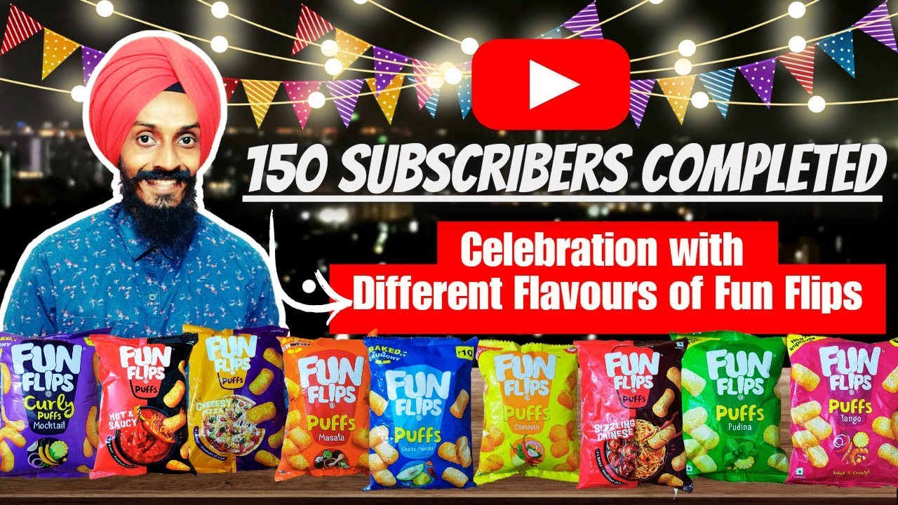 150 Subscribers Completed Celebration With Fun Flips Puffs | 9 Types ...