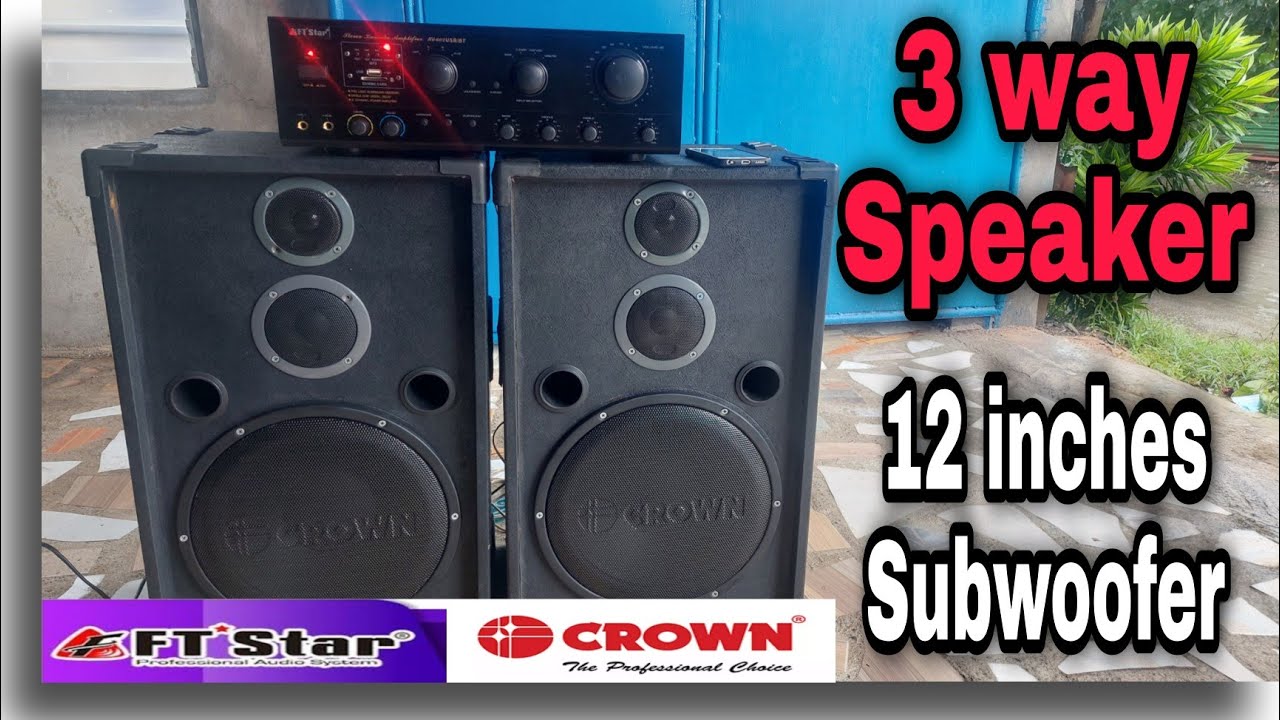 3 Way Speaker | 12 inches Crown subwoofer | Powered By: Ft-Star av ...
