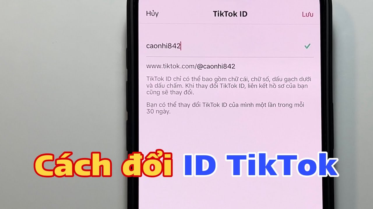 Cách đổi ID Tik Tok - YouTube