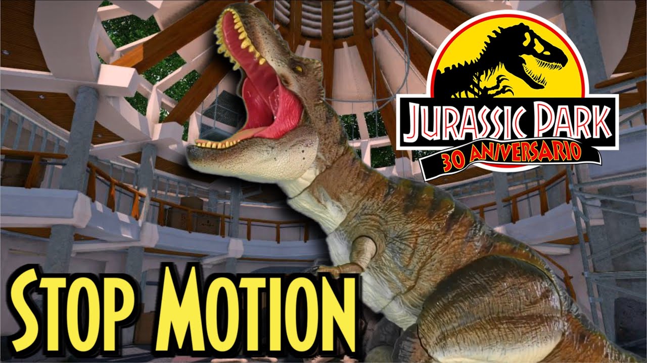 Jurassic Park Stop Motion 🦖 Tyrannosarus Rex Hammond Collection - YouTube