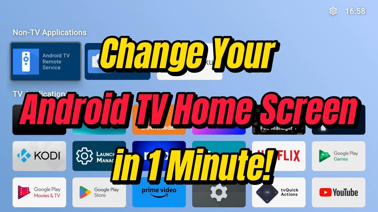 Change Your Android TV Home Screen in 1 Minute! (ONN 4K Pro & Google TV ...