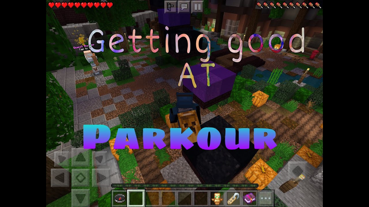 Getting good at Minecraft parkour /running away - YouTube