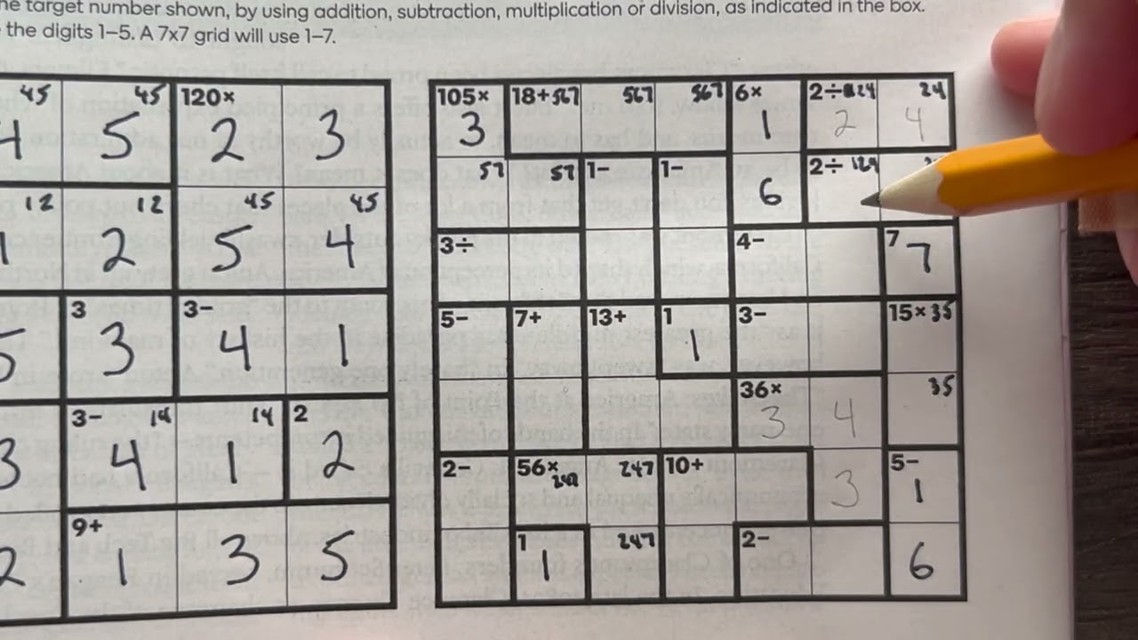 August 7, 2022 - 7x7 KenKen - New York Times - YouTube