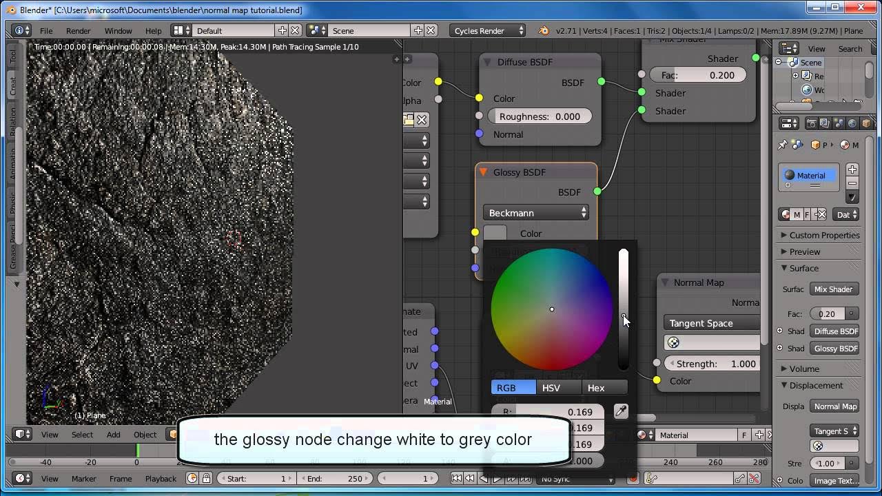 blender tutorial how to apply normal maps cycles - YouTube