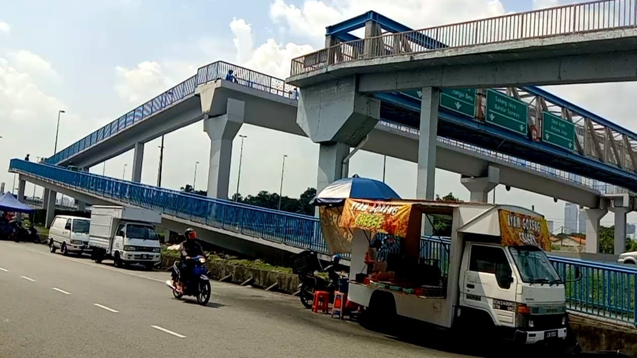 Bridge crossing over a highway road - YouTube