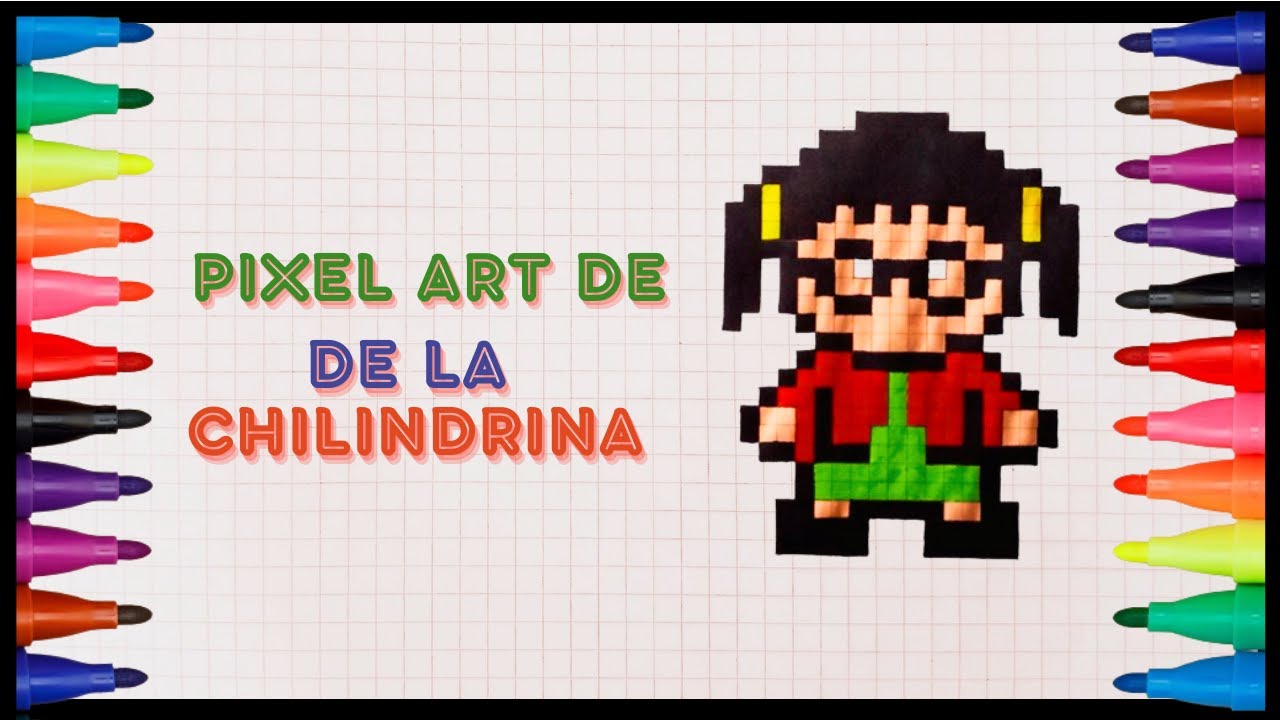 Como Dibujar a la CHILINDRINA en pixel art Tutorial paso a paso#como # ...