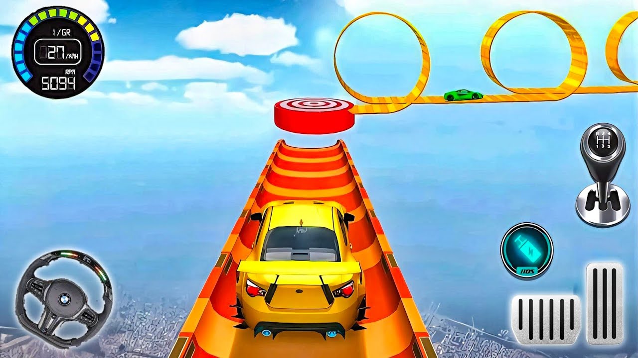 Mega Ramp Car Stunts Car Races - Car Track Stunt Race - Android ...