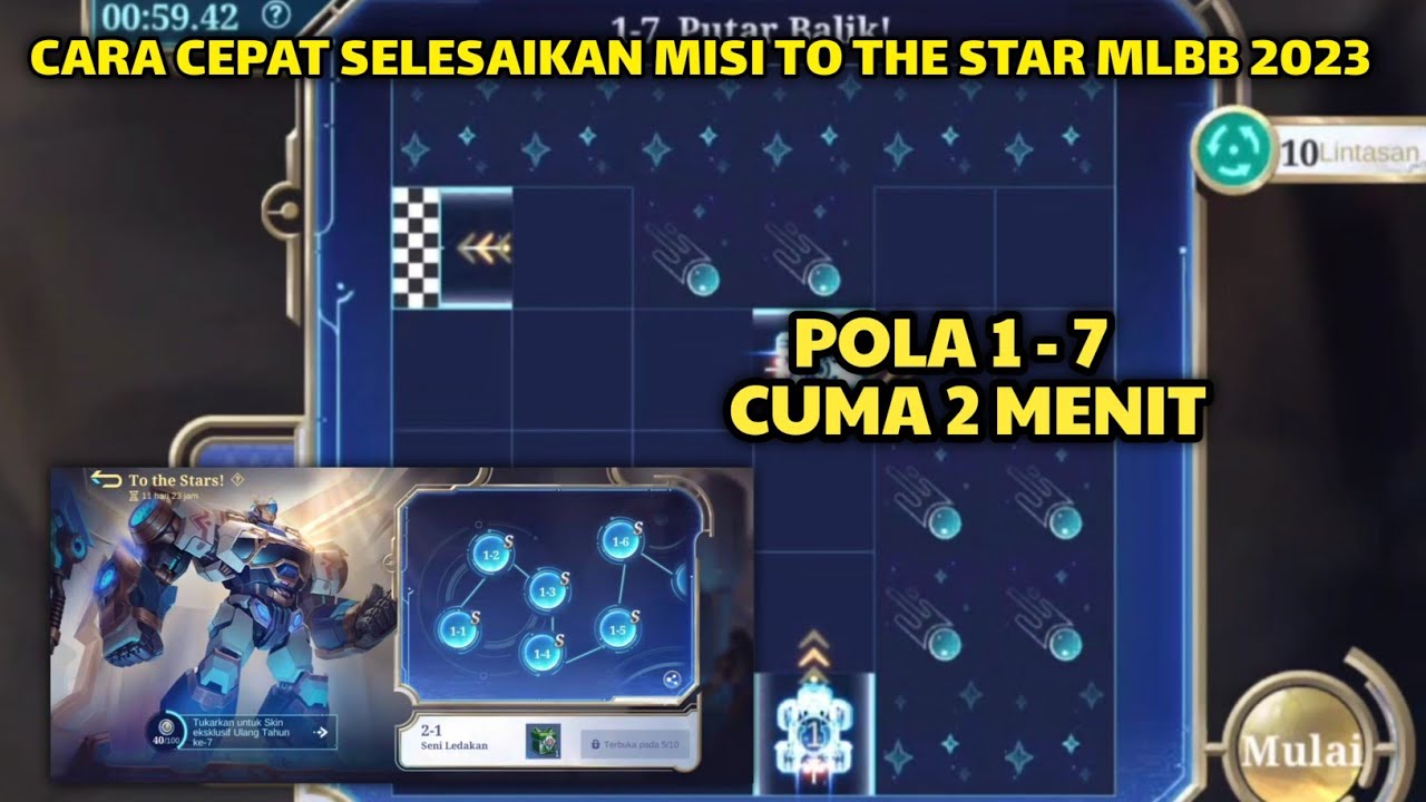 CARA SELESAIKAN 7 MISI EVENT TO THE STAR MLBB | POLA SKIN JOHNSONN ...