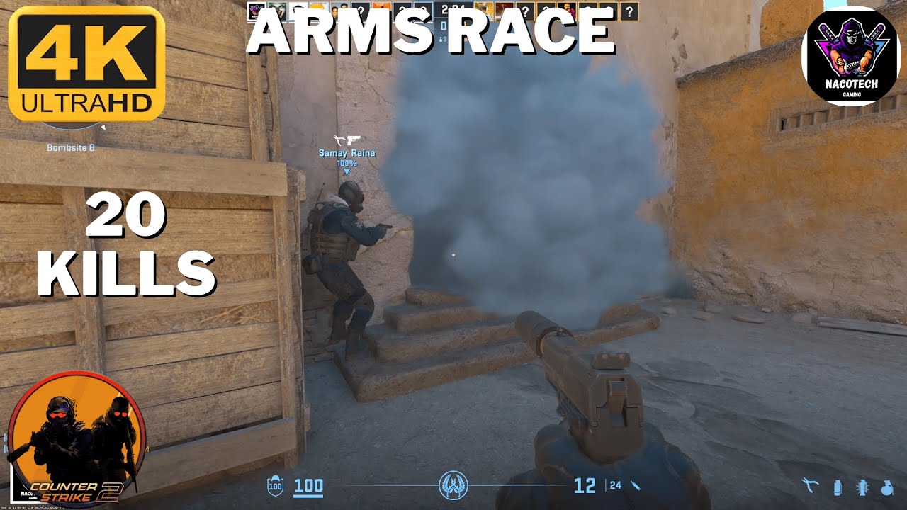 Counter Strike-2- Arms Race- 20 Kills (No Commentary)- 4k - YouTube