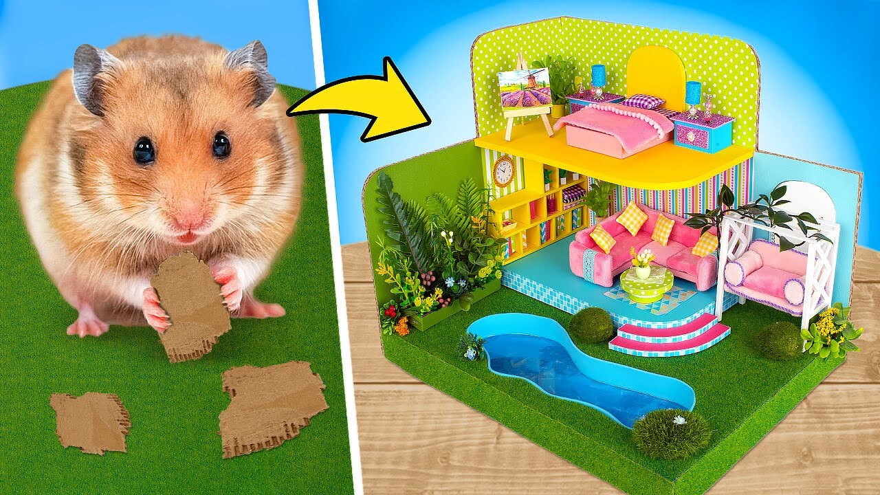Quick and Easy Cardboard Crafts || DIY Miniature Cardboard House😻 - YouTube