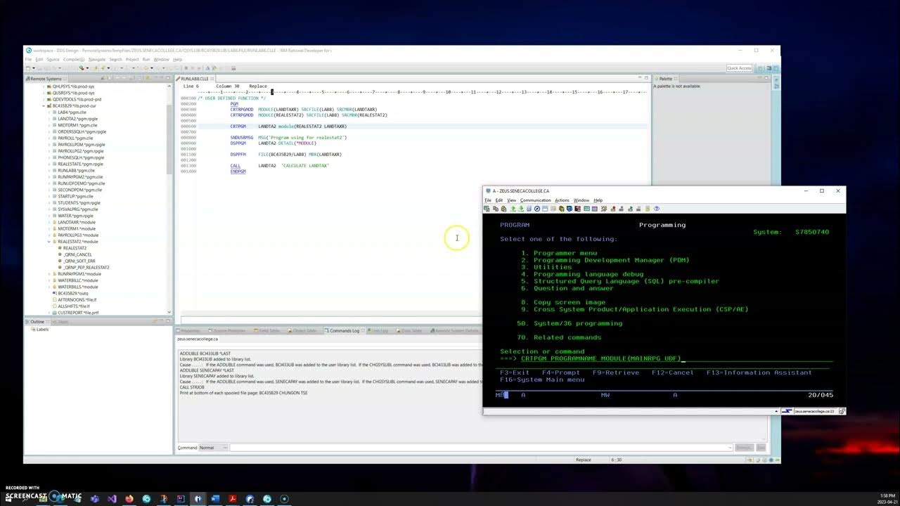 IBM RDi lab8-2 How to write user-defined functions and prototypes in AS400 - YouTube