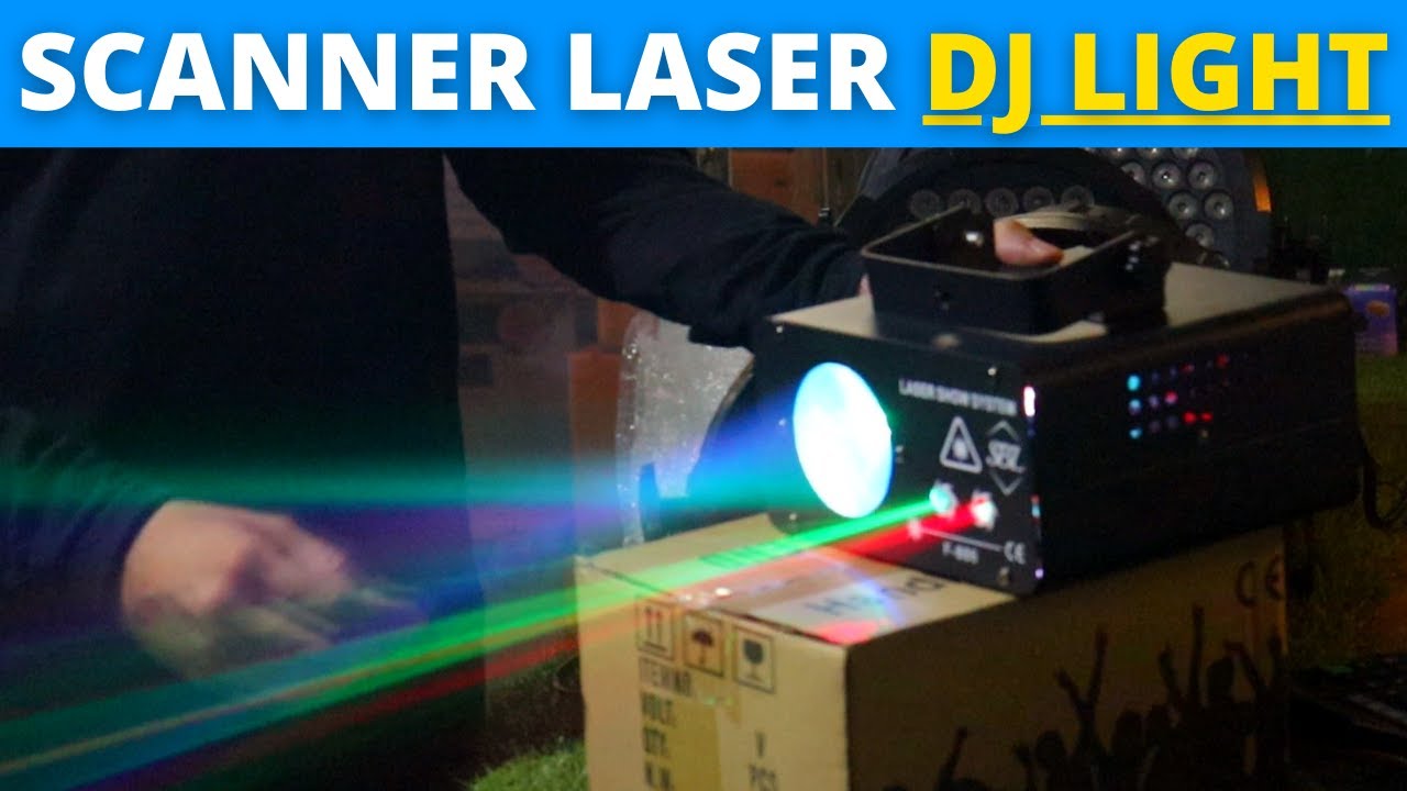 कमाल की laser light || SCANNER LASER dj light Unboxing and Review || DJ ...
