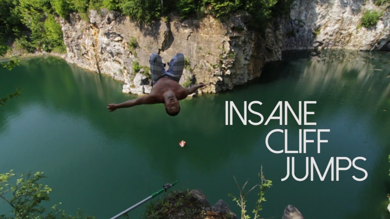 Insane Cliff Jumps in Slow-Mo - YouTube