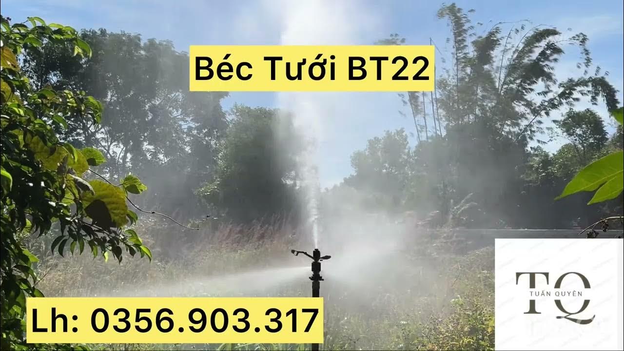 Béc Tưới BT22 ren 34 đồng với bán kính tối đa 18m 1 bên,phù hợp cho bơm 1.0hp đi ống 34 trở lên ...