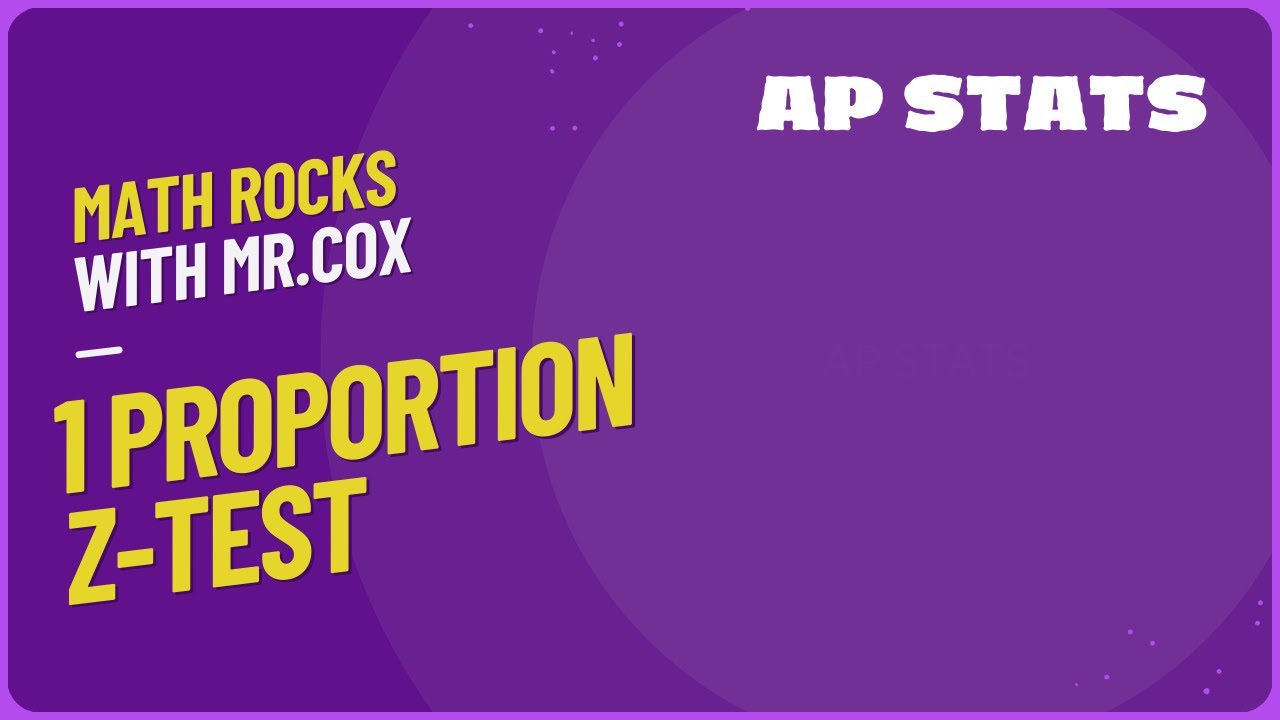 One Proportion z test - YouTube