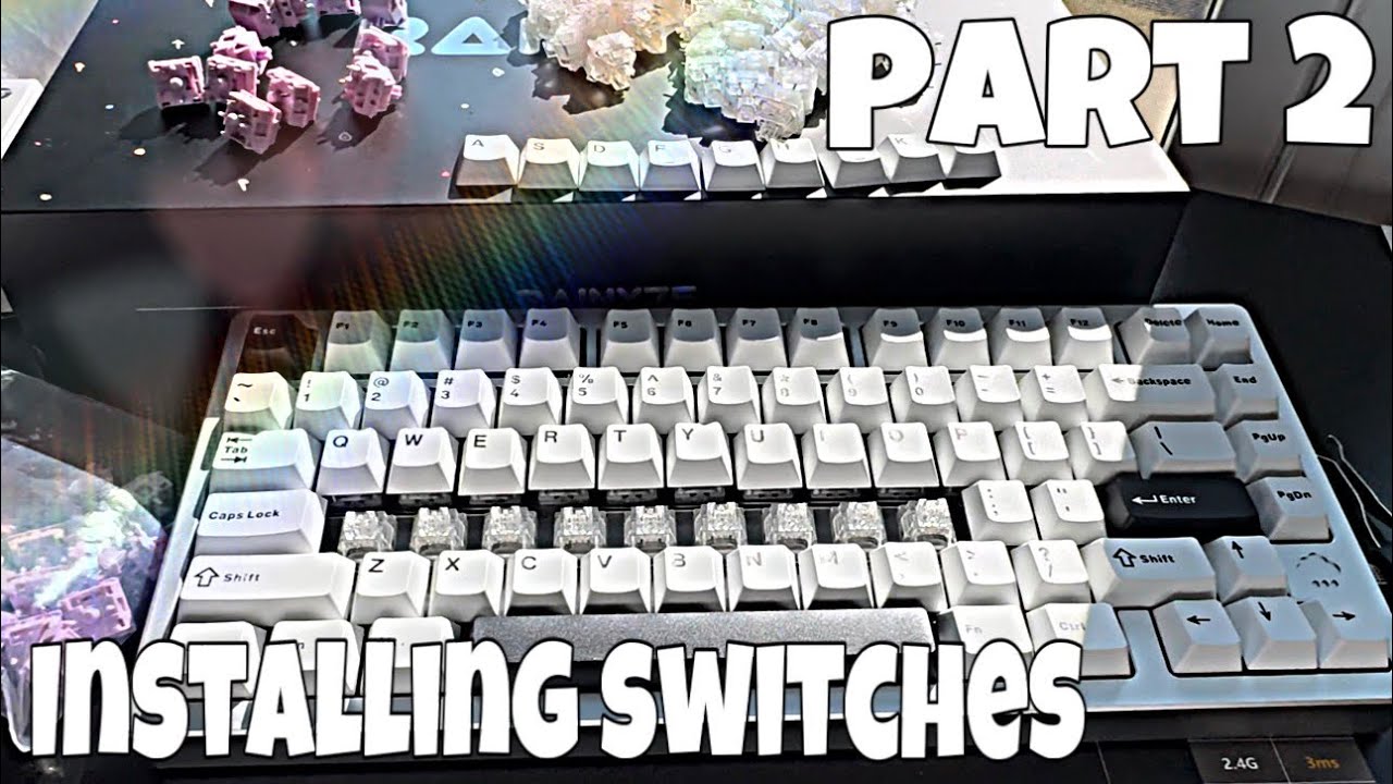Modding/ customizing my first mechanical keyboard| installing switches ...
