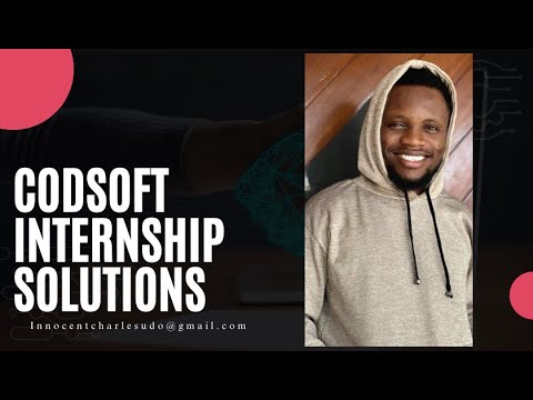 CodSoft Internship Solutions #CODSOFT - YouTube