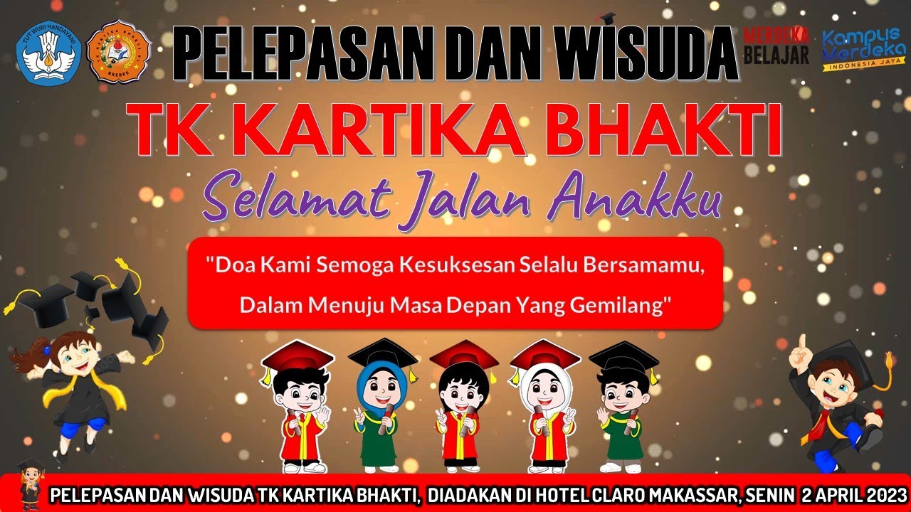 Template Backdrop Video Wisuda TK dengan Powerpoint - YouTube