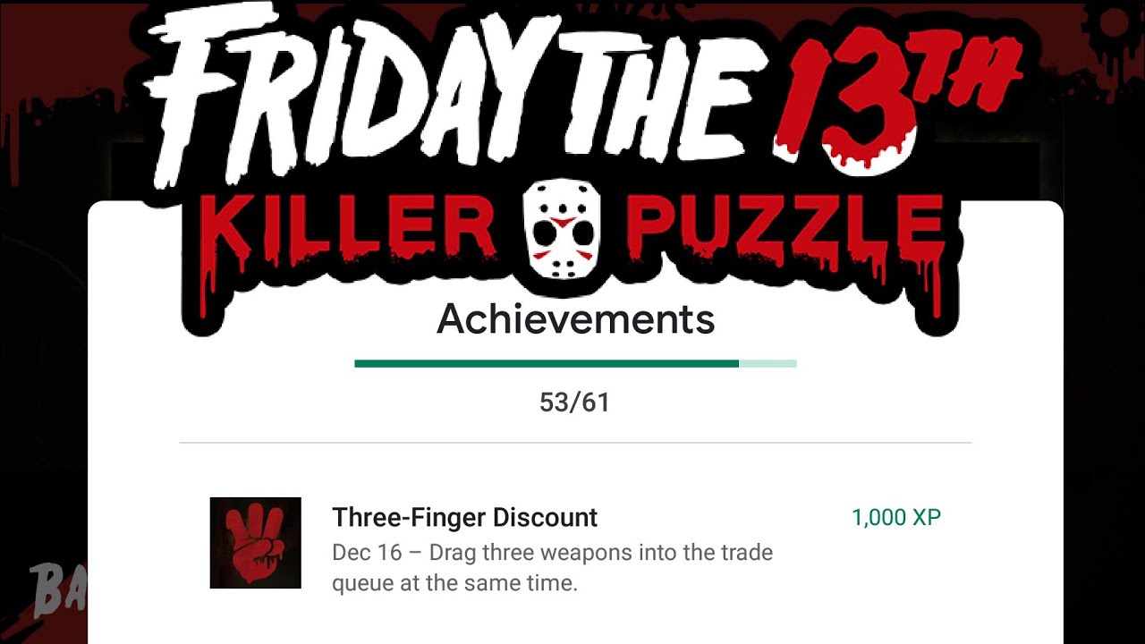 Friday The 13th Killer Puzzle - Secret Achievement Unlocked - Three ...