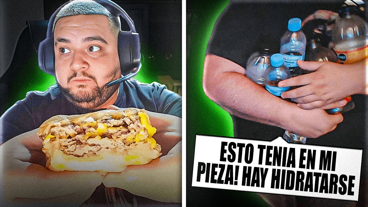 BALDU Con Su HAMBURGUESA y Tiene 10 BOTELLAS en su PIEZA! - YouTube