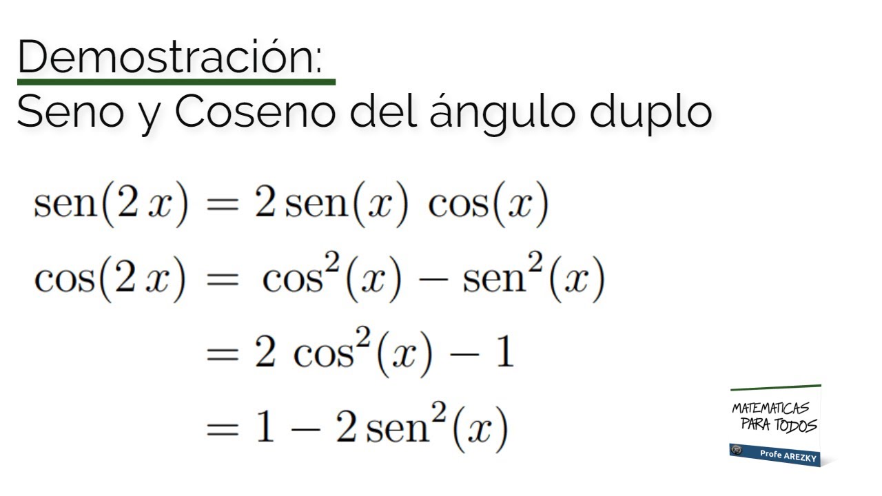 Demostraci n Del Seno Y Coseno Del ngulo Duplo YouTube Demostraci n Del Seno Y Coseno Del ngulo Duplo YouTube