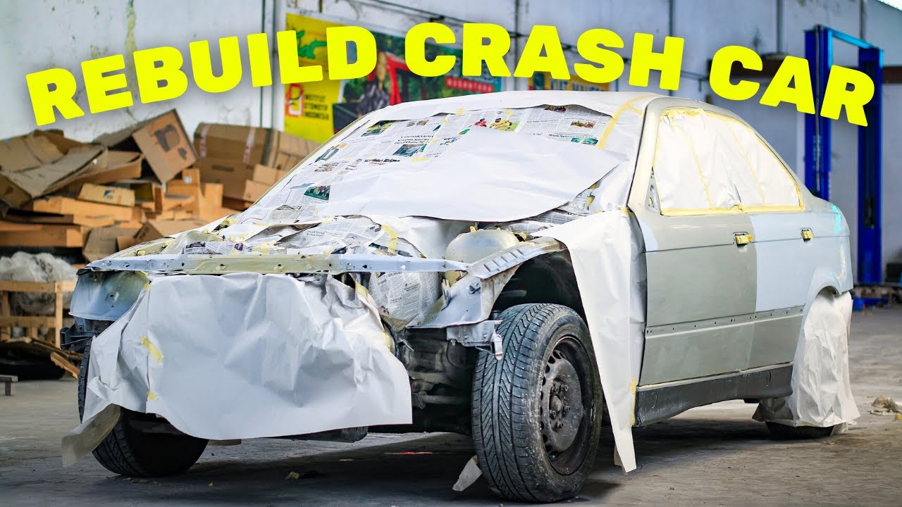 Car Crash - BMW E36 - Repaint & Repair - YouTube