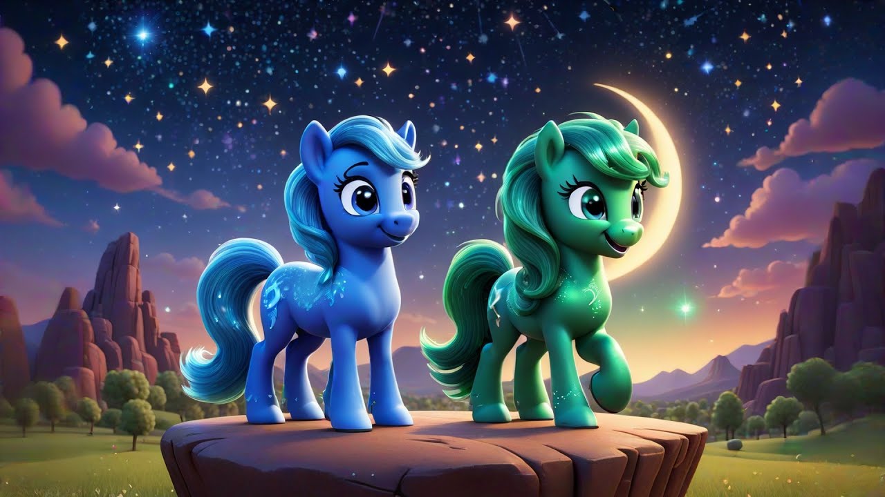 Four Magic Ponies Gallop the Stars | Magical Pony Song for Kids ...