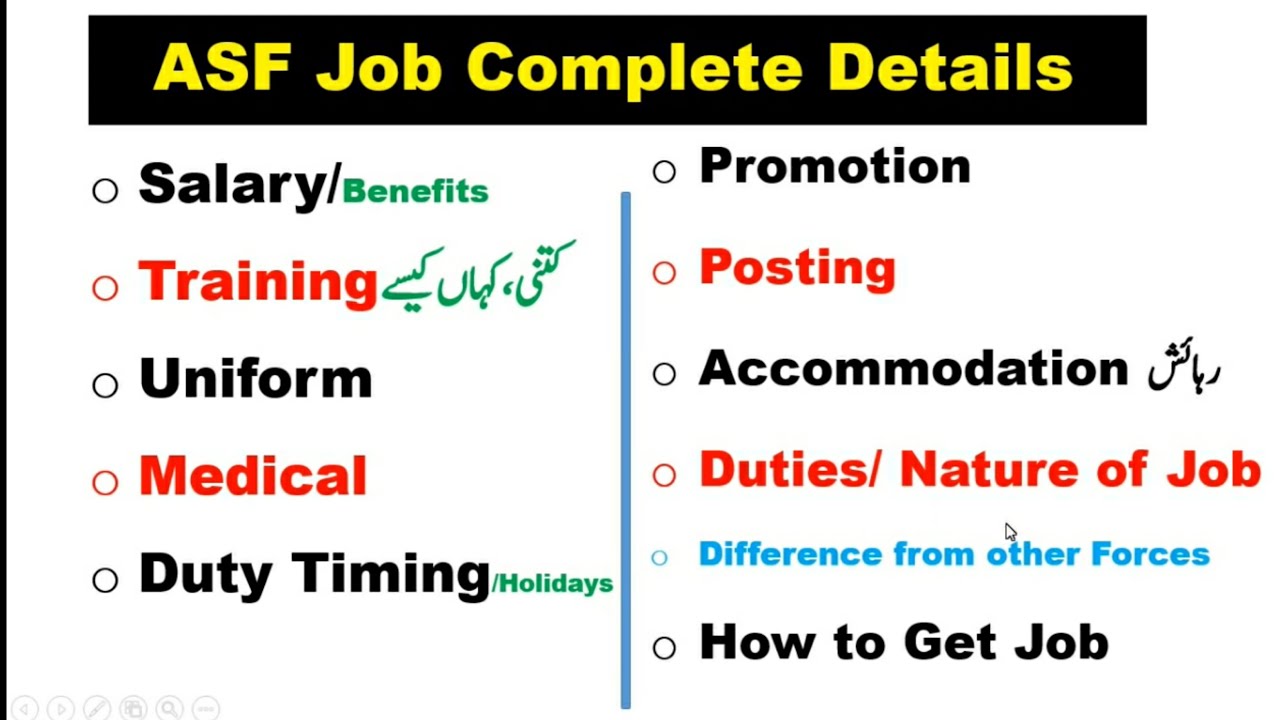 ASF jobs Salary|| ASF jobs Training|| ASF Jobs Medical Information/ ASF ...