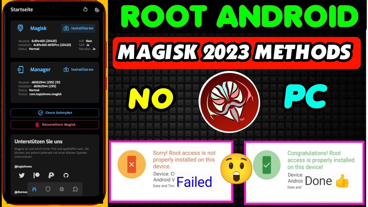 Magisk App Root New Methods ||Rooting Any Android 11 10 9 8 Best Root ...