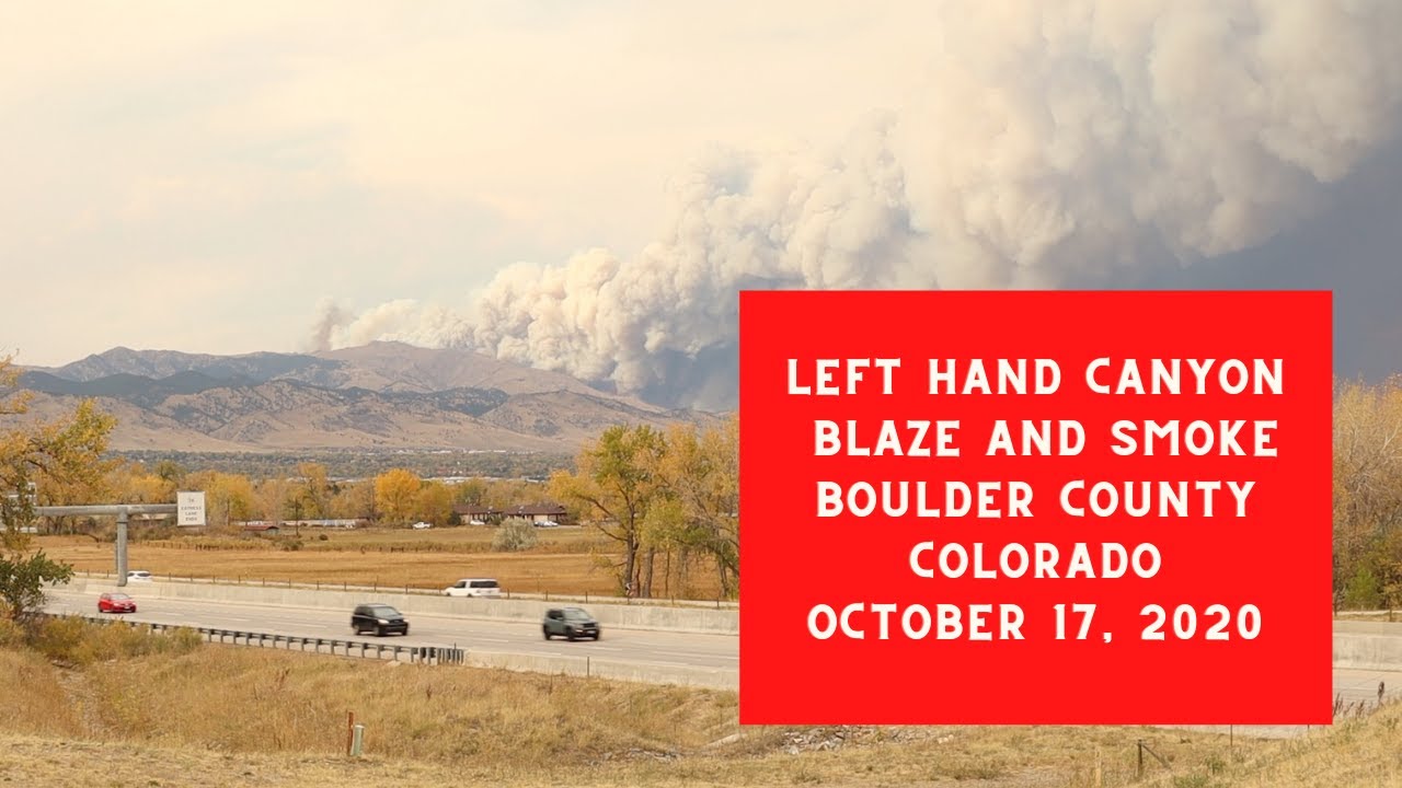 CALWEST (LEFT HAND CANYON FIRE) AND SMOKE OVER BOULDER VALLEY, COLORADO ...