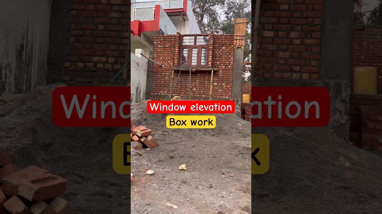 Window elevation box work || Modern house construction tips # ...