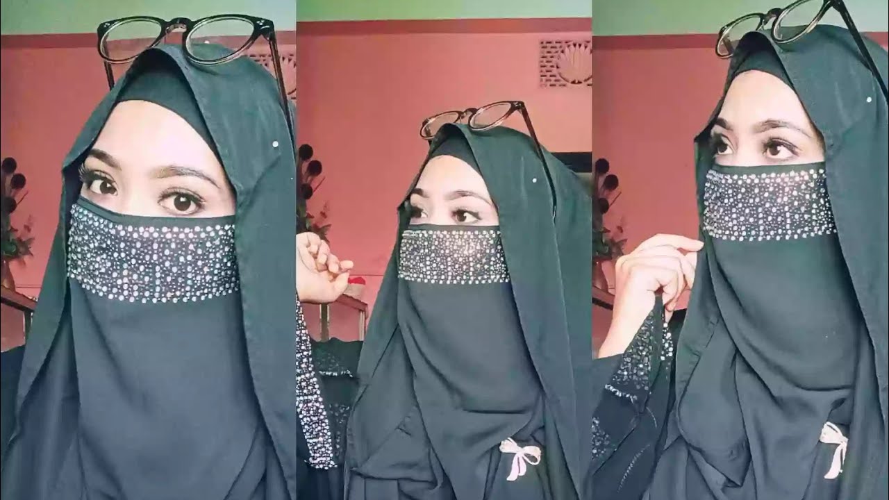 Geogouse nose niqab tutorial/very easy nose niqab style - YouTube