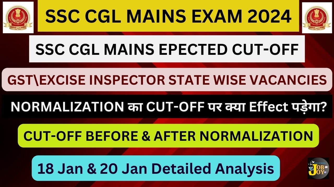 SSC CGL CUT-OFF 2024 | GST/EXCISE INSPECTOR STATE WISE VACANCIES ...