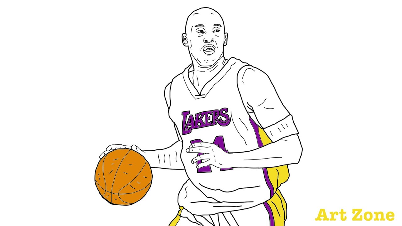 How to Draw easy Kobe Bryant 2021 - YouTube