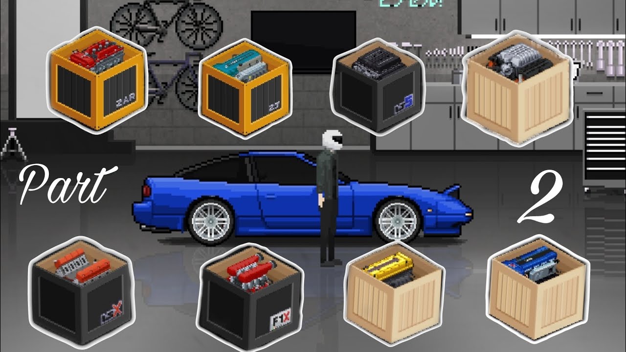 Engines sounds in pixel car racer part 2 | pixel car racer - YouTube