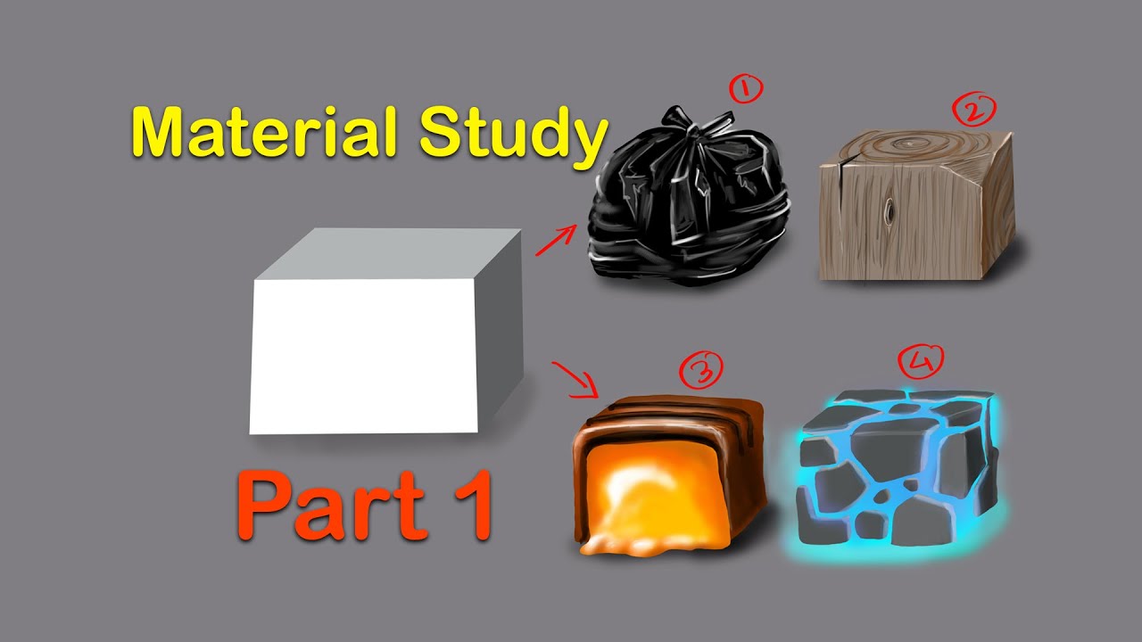 Material Study PART1. Digital Painting. By- Poulami Sharma - YouTube