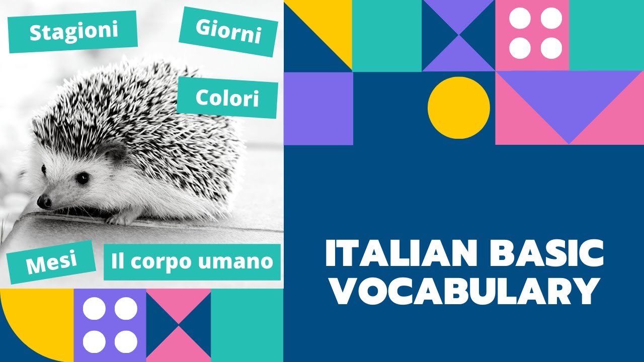 Italian Words - BEGINNERS - Days of the week, Months, Seasons, Colors ...