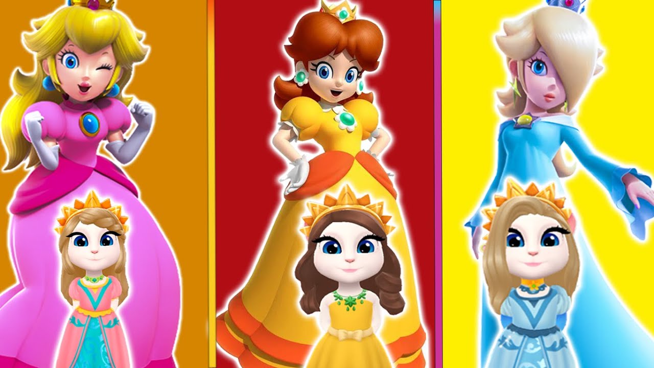 Princess Daisy & Princess Peach & Princess Rosalina - My Talking Angela ...