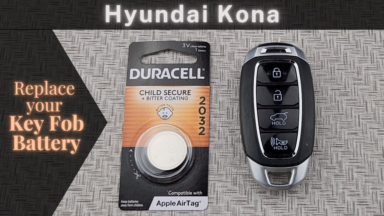 Replace a Hyundai Kona 2020-2021 Key Fob Battery - YouTube