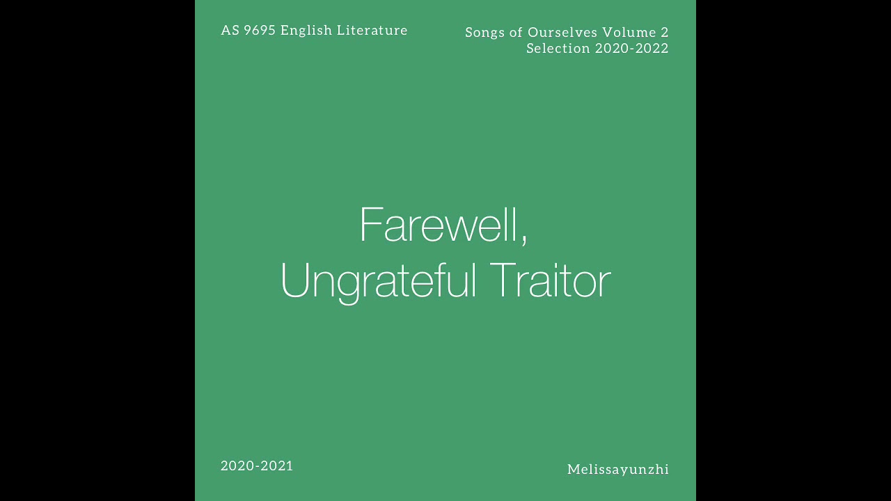 Farewell, Ungrateful Traitor - John Dryden \\ Poem Analysis - YouTube