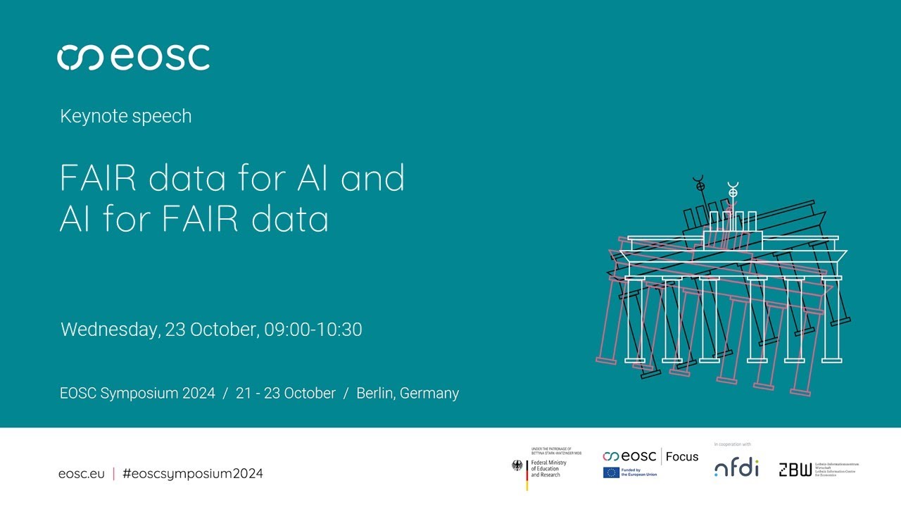 Keynote speech | FAIR data for AI and AI for FAIR data - YouTube