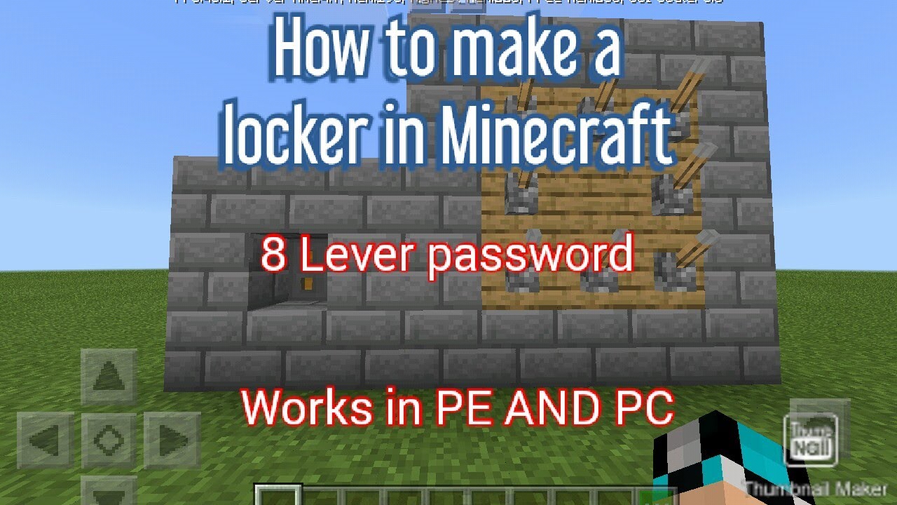 The simplest and best safe (vault) lever password activated trapdoor in MineCraft PE (works on ...