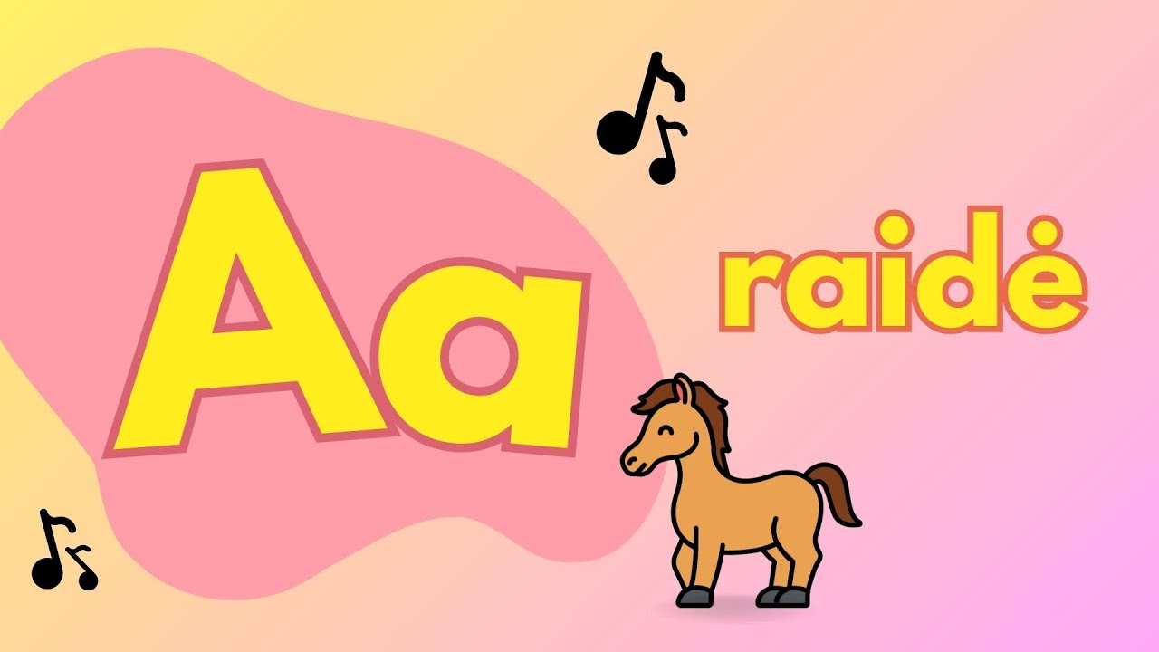 A raidė - lietuviška abėcėlė vaikams - YouTube