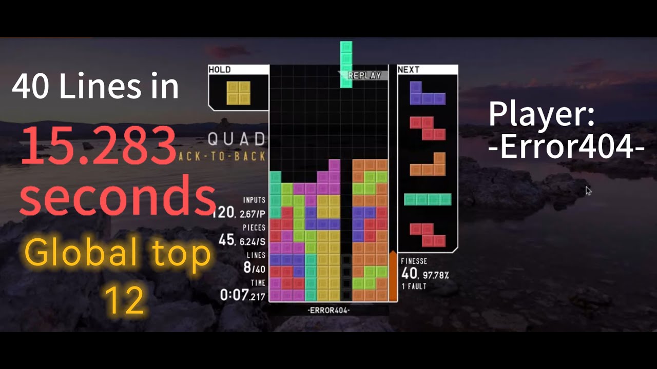 [TETR.IO] 40 Lines/Sprint in 15.283 seconds (PB) - YouTube