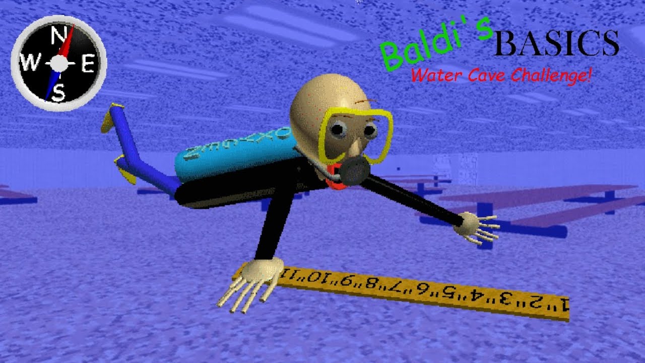 Baldi's Basics Water Cave Challenge - YouTube