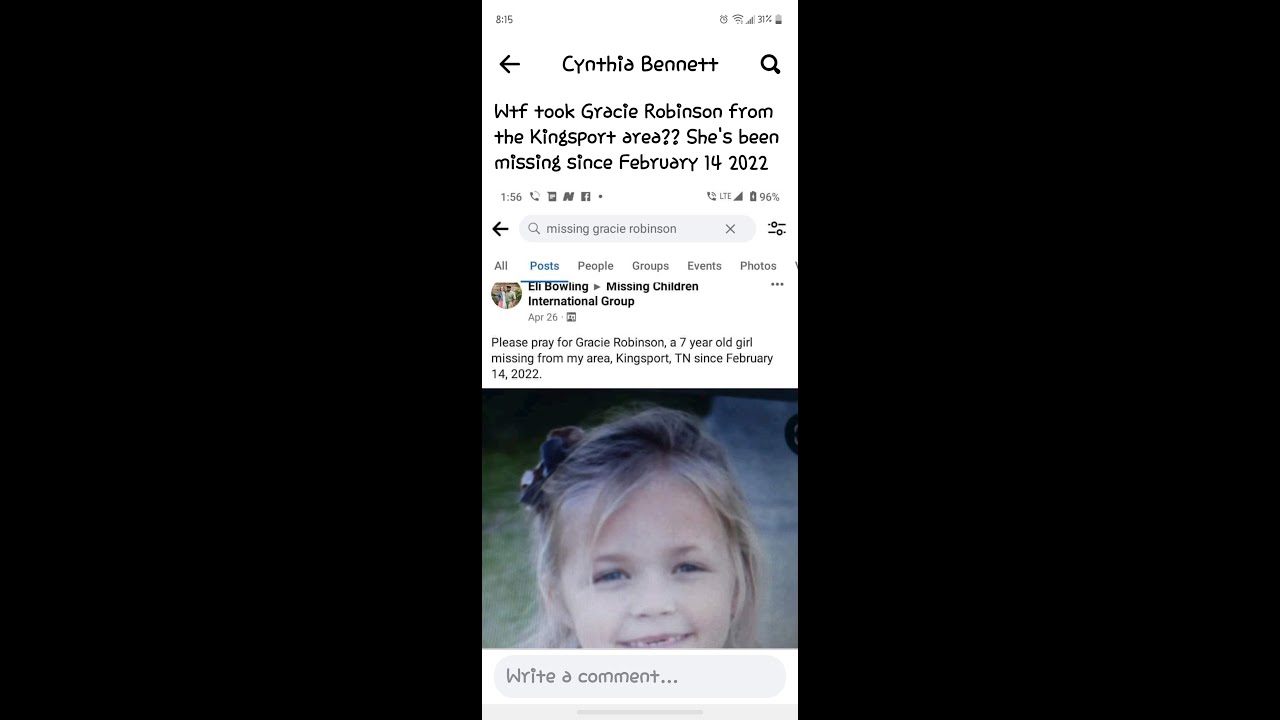 Gracie Robinson - Missing from Kingsport Tn - YouTube