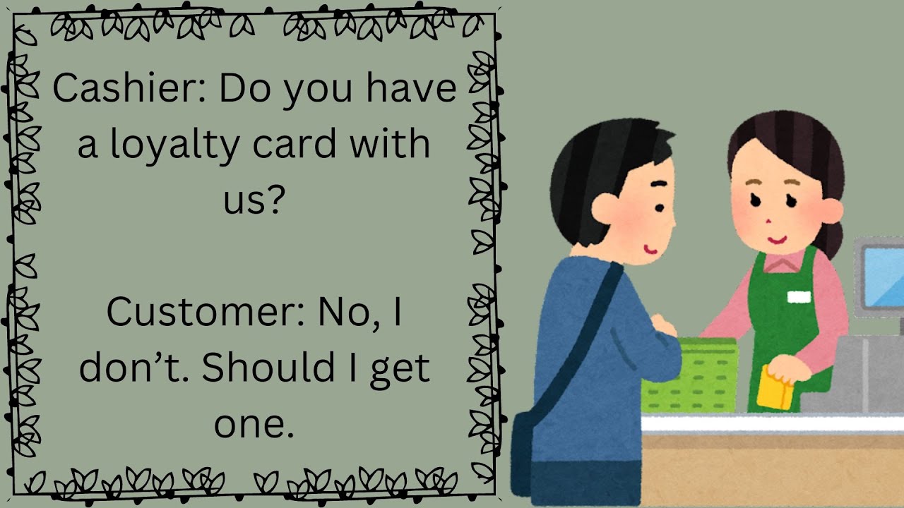 english conversation cashier and customer at shopping complex | english ...